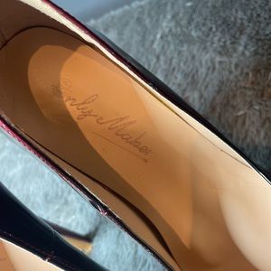 Shoes | New Red Black Gradient Patent Leather Round Toe Platform ...